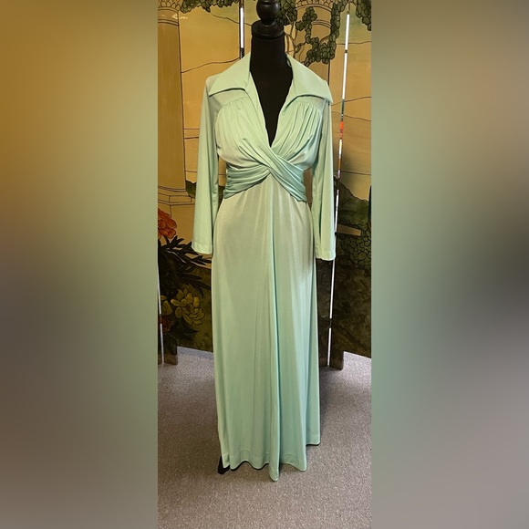 Vintage | Dresses | 97s Seafoam Green Disco Dress | Poshmark
